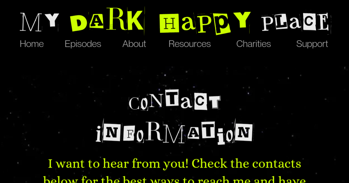 Contact-My Dark Happy Place